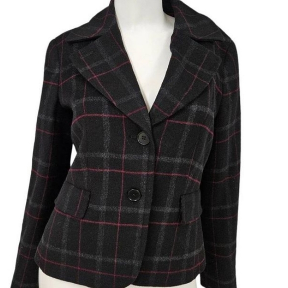 Talbots | Jackets & Coats | Talbots Wool Blend Plaid Blazer P | Poshmark